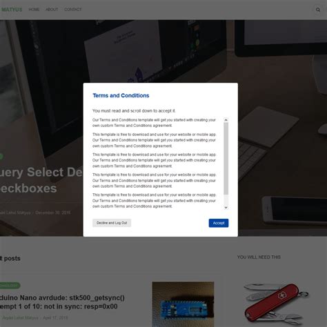 Wordpress Terms And Conditions Popup On User Login Lehel Matyus