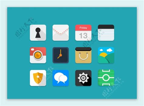 精美扁平化图标图片素材 编号23812951 图行天下