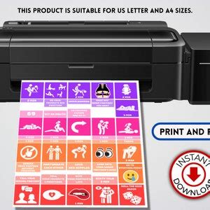 Printable Sex Game For Couples Naughty Adult Game Erotic Night Bedroom Fantasy Sex Game