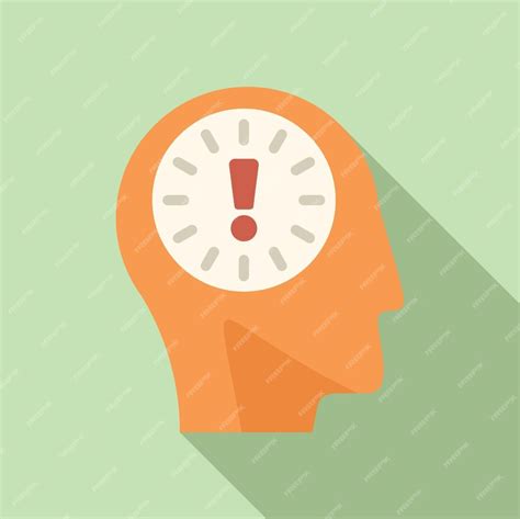 Premium Vector Time Management Concept With Head Clock Illustration