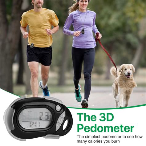 3d Pedometer For Walking Onever Pedometer 3d Step Counter With Clock Simple Step Counter For