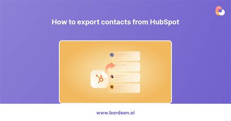 how to export contacts from hubspot