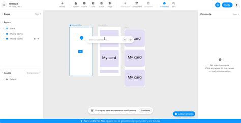 framer creating a design flow on web page flows