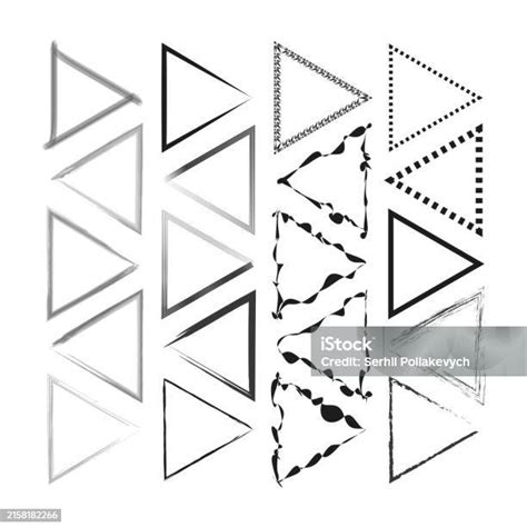 벡터의 삼각형 디자인 요소 모음입니다 다양한 삼각형 패턴과 질감이 설정되어 있습니다 기하학적 예술 디자인 0명에 대한 스톡 벡터 아트 및 기타 이미지 Istock