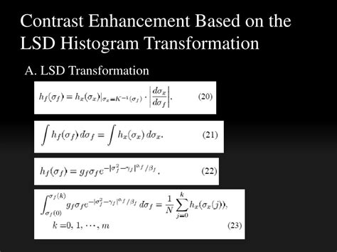 Ppt Image Contrast Enhancement Based On A Histogram Transformation Of