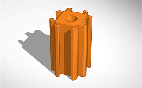 3d Design Nerf Four Sided One Dart Holding Clip Rail Tinkercad