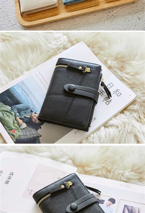 Короткий женский кожаный кошелек повседневный женский кошелек из искусственной кожи на застежке