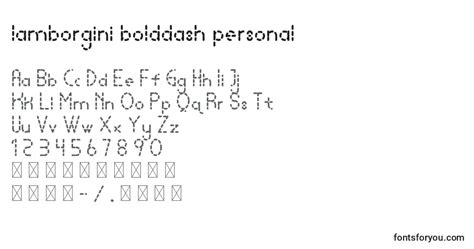 Lamborgini Bolddash Personal Font Download For Free Online
