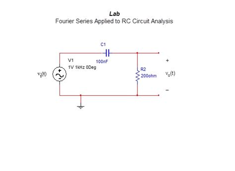 Solved Fourier Series Applied To RC Circuit Analysis Chegg