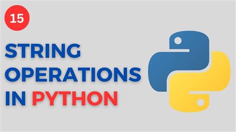 What Means String Operations in Python - YouTube