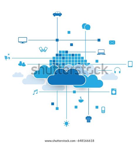 Cloud Computing Networks Design Concept Icons Stock Vector Royalty Free 648166618 Shutterstock