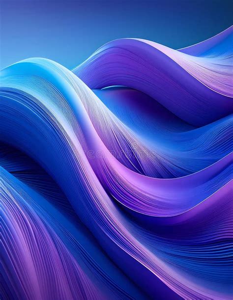 Abstract Waves Of Vibrant Purple And Blue Hues Blending Seamlessly Generative Ai Stock