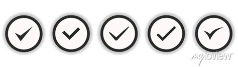 Set Of Black Check Mark Badge Icons Profile Verification Icons • Wall Stickers App
