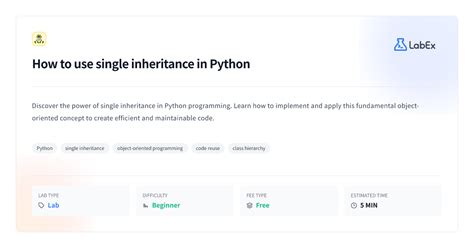 How to use single inheritance in Python | LabEx