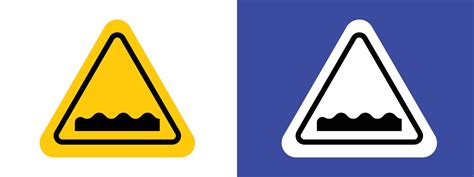 Speed Ramp Warning Sign Promote Road Safety With Speed Reduction Alerts Vector Art At