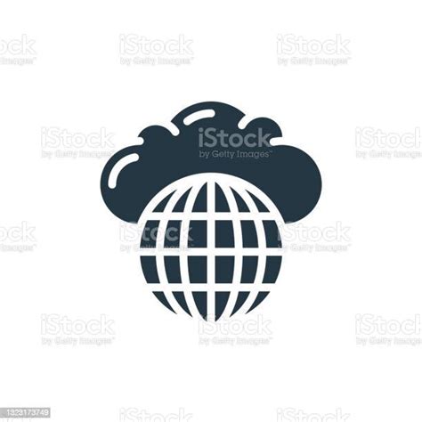 클라우드 컴퓨팅 아이콘입니다 웹 사이트 디자인 및 모바일 앱 개발 인쇄를 위한 글리프 클라우드 컴퓨팅 아이콘 흰색 배경에 격리