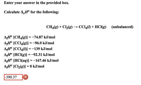 solved enter your answer in the provided box calculate aho