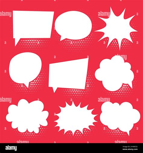 Set Of Comic Chat Bubbles Stock Vector Image And Art Alamy