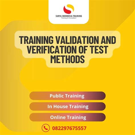 Training Validation And Verification Of Test Methods Surya Indonesia Training