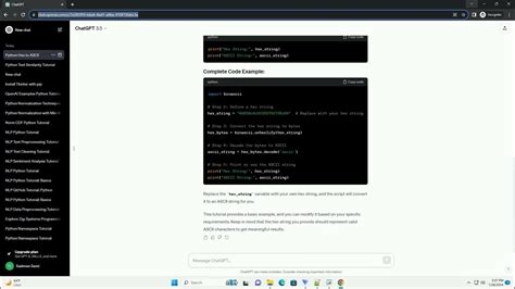 Python Convert Hex String To Ascii Youtube