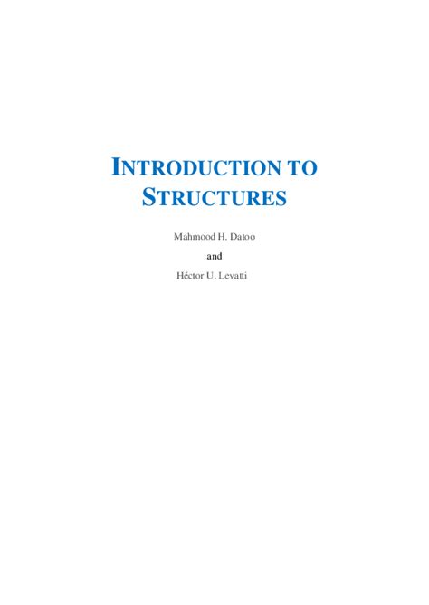 pdf introduction to structures