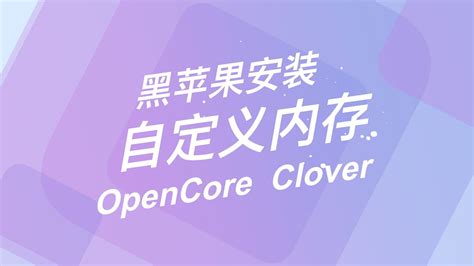 黑苹果安装自定义内存型号频率opencore中添加内存信息clover四叶草oc引导macos解决开机内存警告问题memory modules