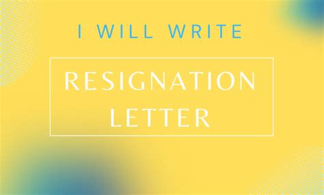 Write Your Resignation Letter By Smfaizanjawed Fiverr