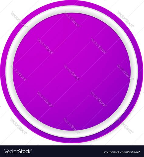 Empty Circle Button Badge Background Isolated Vector Image