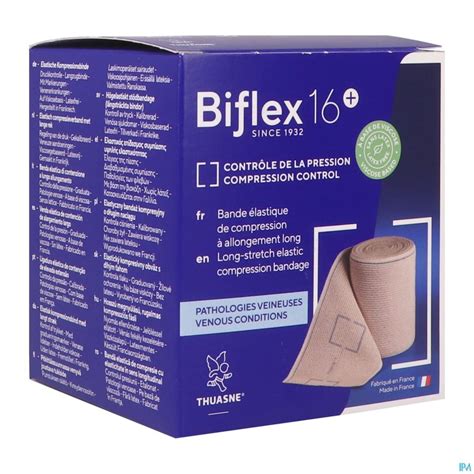 Thuasne Biflex 16 Légère Etalonnée Beige 8 Cm X 3 M Fixation De