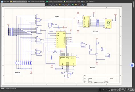 电子线路绘制进阶版【8路抢答器】原理图的绘制pcb元器件库的绘制！！！cc4511在pcb中 Csdn博客
