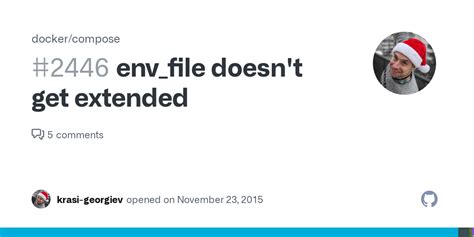 env file doesn t get extended · issue 2446 · docker compose · github