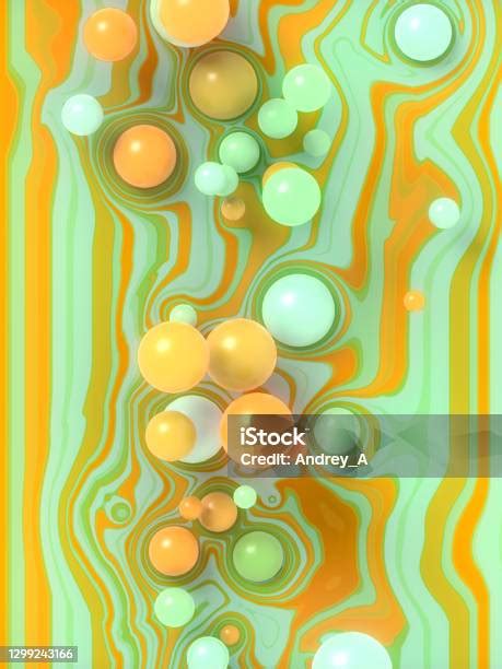 줄무늬 배경에 여러 가지 빛깔의 구형 모양의 그룹입니다 3d 렌더링 패턴 현대 디지털 일러스트레이션 0명에 대한 스톡 사진 및 기타 이미지 Istock