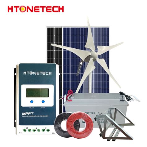 Htonetech Mono Perc 500w Solar Panel Hybrid Power Generation Using Solar And Wind China Wind