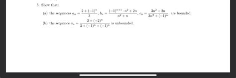solved 1l 3n2 2n 5 show that 2 1 a the