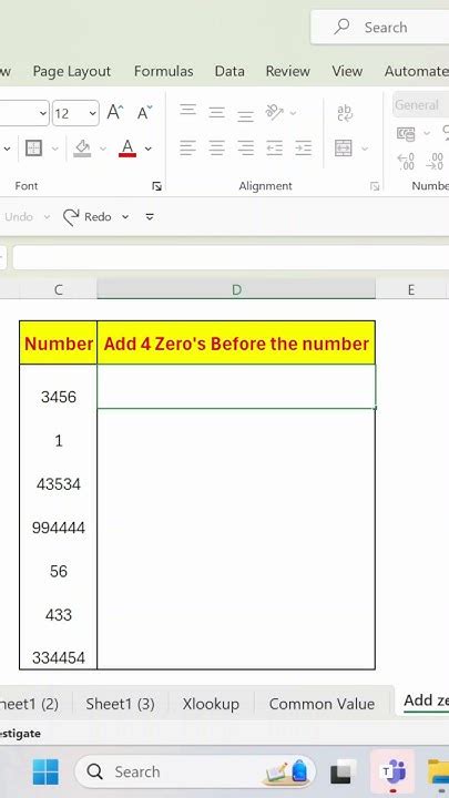 add zero s before numbers by using rept function shorts excel