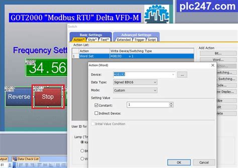 Mitsubishi Hmi Modbus Rtu Delta Vfd M Tutorial