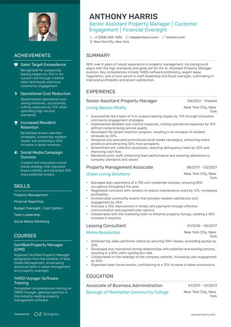 5 Assistant Property Manager Resume Examples And Guide For 2024