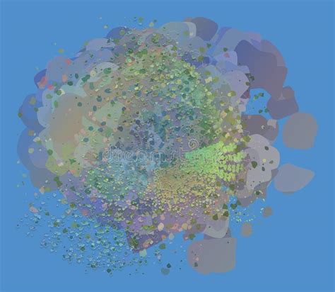 Color Abstract Pattern Generative Blended Messy Shapes Art Background Creative Design