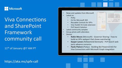 Sharepoint Pnp Viva Connections And Spfx Js Sig Call January
