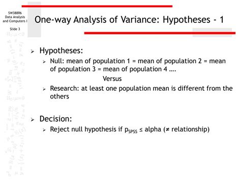 Ppt One Way Analysis Of Variance And Post Hoc Tests Powerpoint