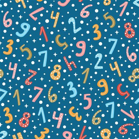 Mathematics Seamless Pattern Different Textured Numbers 9444623