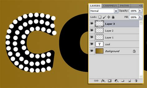 Cool Dots Text Effect Photoshop Star