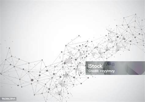 연결 점 들과 라인 추상 다각형 공간 배경 벡터 일러스트 레이 션 인포그래픽에 대한 스톡 벡터 아트 및 기타 이미지 인포그래픽 0명 개념 Istock