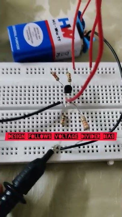 Biasing Of Bc547 Transistor By Voltage Divider Bias Youtube