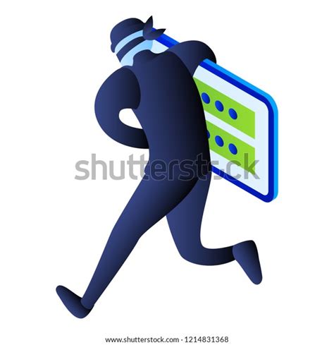 Hacker Steal Login Password Icon Isometric Stock Vector Royalty Free