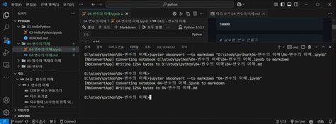 파이썬 ipynb 파일 마크다운으로 변환