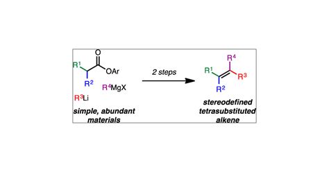 Stereoselective Synthesis Of All Carbon Tetrasubstituted Alkenes From