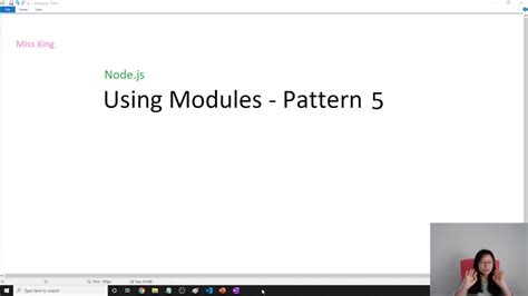 Nodejs Different Ways To Use Modules Pattern 5 Youtube
