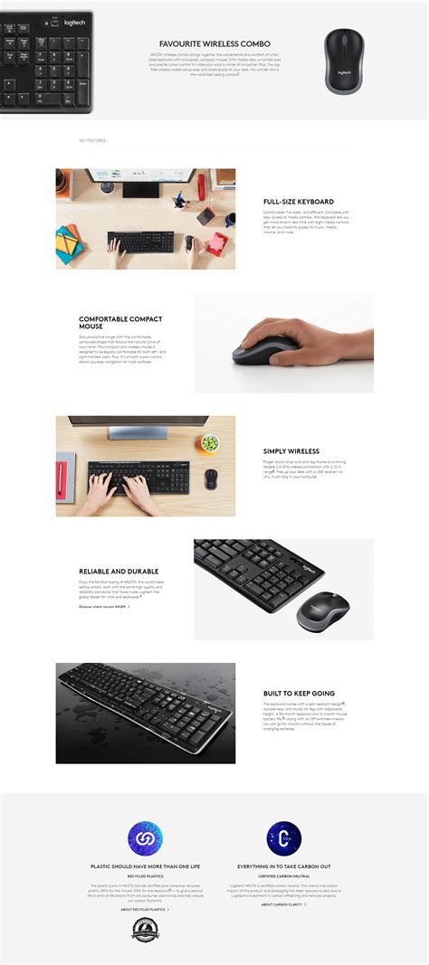 Logitech Mk270r Wireless Keyboard And Mouse Combo Black