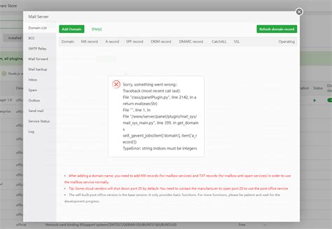 Mail Server Error Something Went Wrong File Classpanelpluginpy